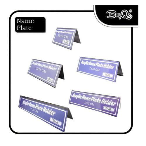 Jual Papan Nama Meja Segitiga 1 Arah BoyQo| Name Desk 2 Kaki 1 Arah ...