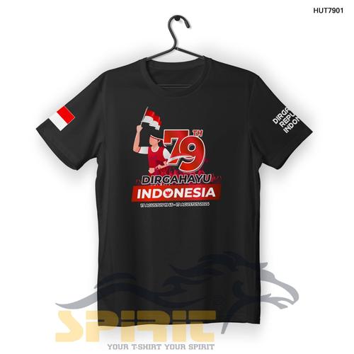 Jual T-Shirt 17 Agustus 2024 HUT RI ke-79 Baju Dirgahayu Kemerdekaan Indonesia - Hitam, XXL ...