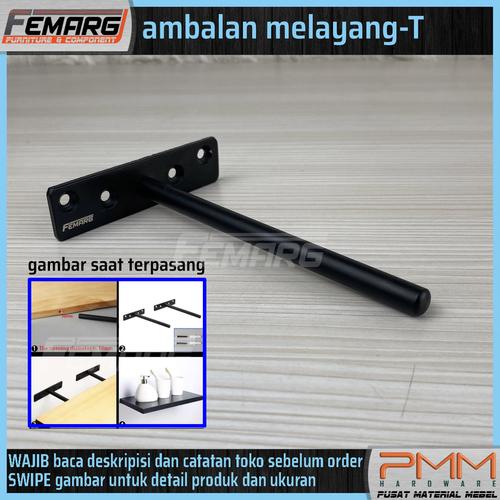 Promo hidden bracket FEMARG | bracket ambalan melayang T penahan rak ...