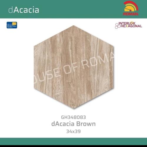 Jual Keramik Roman Hexagonal GH348083 dAcacia Brown grade 1 - Kota ...