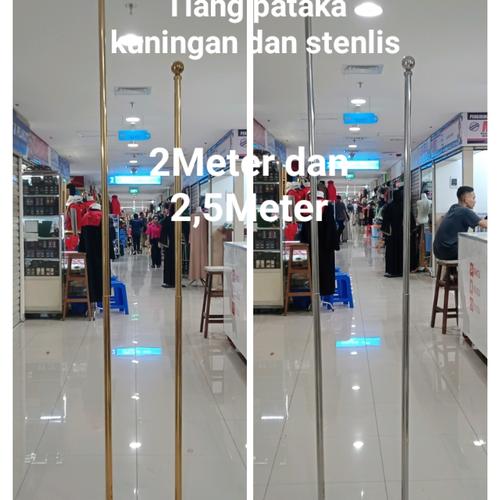 Jual Tiang bendera pataka kuningan dan stenlis tiang bendera ruangan ...