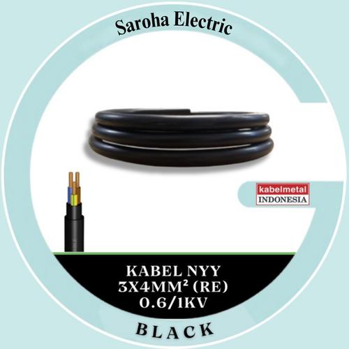 Jual Kabel NYY 3x4mm2 (RE) Solid 0.6/1kV Black *Kabelmetal* - Jakarta ...