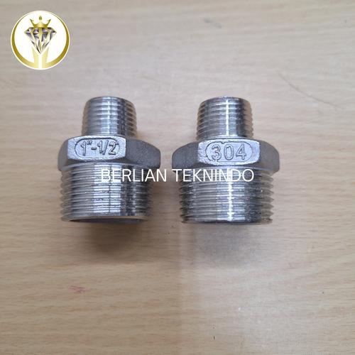 Jual 1" x 1/2" inch Double Nepel Reducer / Hex Nepel Stainless SS304 ...
