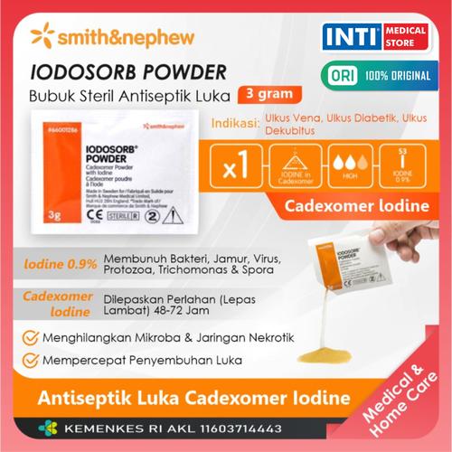 Jual Smith & Nephew | Iodosorb Powder 3g | Antiseptik Luka Cadexomer ...