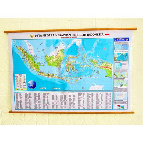 Jual Peta Bingkai Indonesia/NKRI Edisi Terbaru 38 Provinsi Ukuran Besar ...