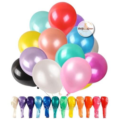 Jual Balon Latex Metalik / Balon Karet Polos Per Pack 12 Inc ( isi 100 ...