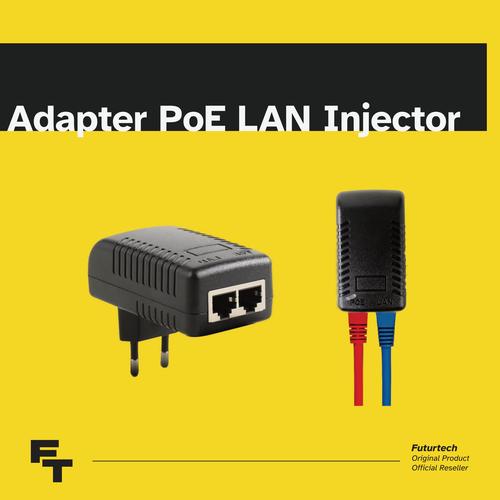 Promo Adapter PoE LAN Injector 24W 48V 0.5A 802.3af 10/100Mbps - Kota ...
