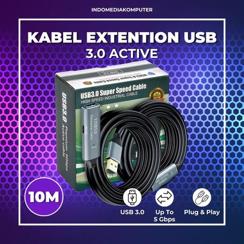 Jual Kabel Extention USB 3.0 10M Active USB 3.0 Extension 10M Cable USB ...