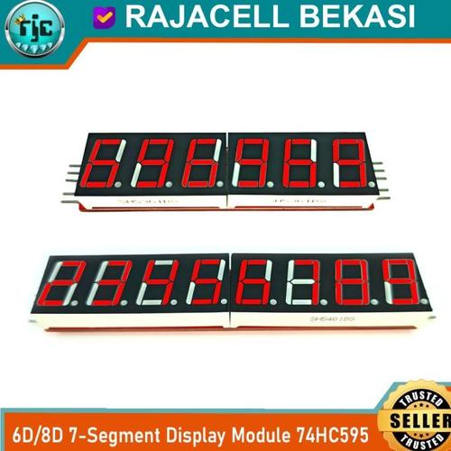 Jual MODULE DISPLAY 7-SEGMENT 6-DIGIT 8-DIGIT 0.56" DRIVER 74HC595 ...