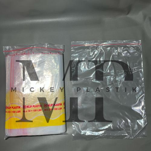 Jual Kantong Zipper Ziplock Besar 30x40 / Clip Plastik Baju 30x40cm ...