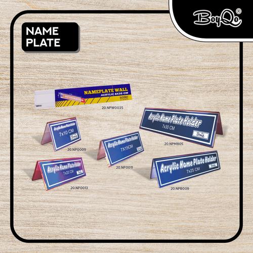 Jual Papan Nama Meja Segitiga 2 Arah BoyQo | Name Desk 2 Kaki 2 Arah ...