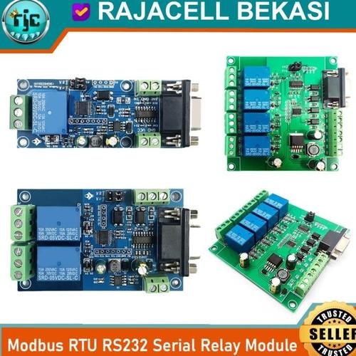 Jual MODBUS RTU RS232 RELAY MODULE 7-24V 1 2 4 CHANNEL SERIAL ...