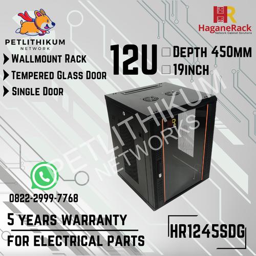 Jual WALLMOUNT RACK SERVER 12U 450MM - HaganeRack RAK SERVER SINGLE ...