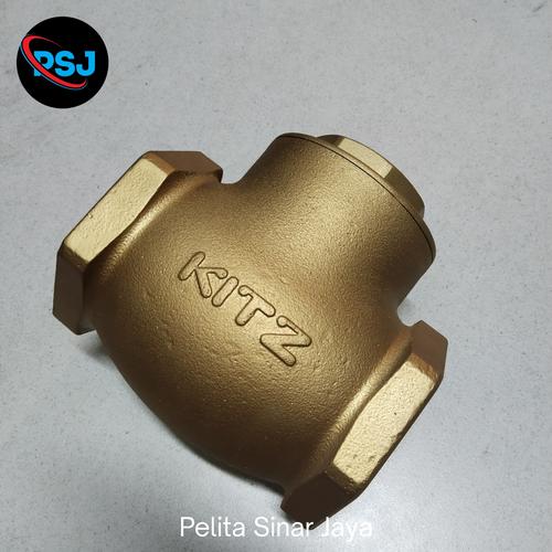 Jual Check Valve Kitz 1 1/2" inch kuningan / swing check valve Kitz ...