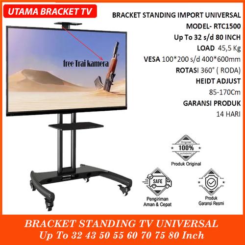 Jual Bracket standing tv 75 inch Braket stand tv 80 75 70 65 60 55 50 ...