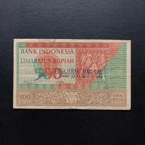 Jual Uang Kertas Kuno Indonesia Rp 500 Rupiah 1952 | Seri Budaya ...