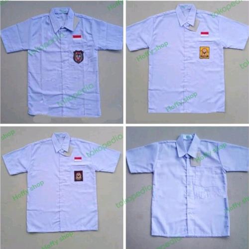 Jual Seragam sekolah putih SD SMP SMA / seragam kerja polos lengan ...