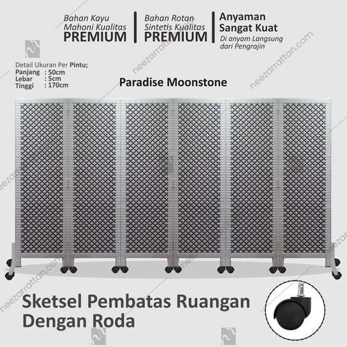 Jual Sketsel Pakai Roda, Pembatas Penyekat Partisi Ruangan Sintetis ...