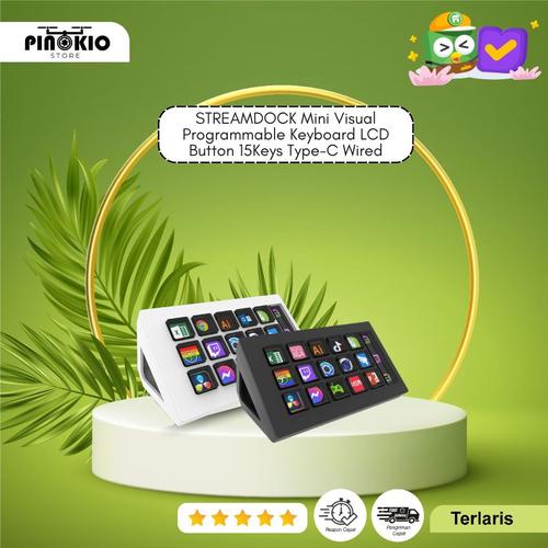 Jual STREAMDOCK Mini Visual Programmable Keyboard LCD Button 15Keys ...
