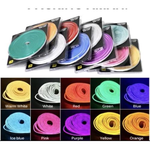 Jual Neon Flex 5M 12V DC Siap Pakai dengan LED Strip Mata Hitam 2835 ...