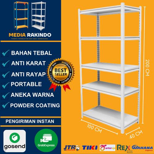 Promo rak besi serbaguna termurah - 30x100x100cm, ABU-ABU - Kab. Lebak ...