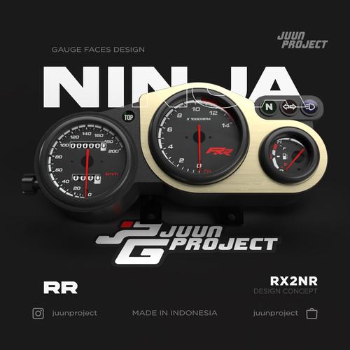 Jual PANEL SPEEDOMETER CUSTOM NINJA RR NEW MODEL RX2 NR - Hitam ...
