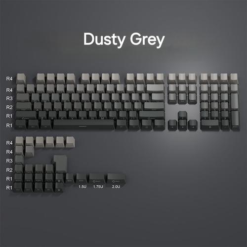 Jual Gradient PBT Keycaps Cherry Profile Side Printed - Dusty Grey ...