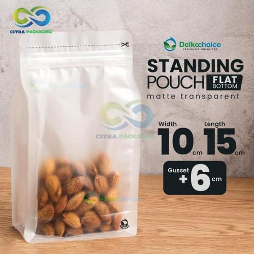 Jual STANDING POUCH FLAT BOTTOM MATTE TRANSPARAN - PLASTIK KEMASAN ...