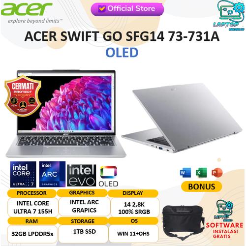 Promo Acer Swift Go 14 AI SFG14-73 evo ultra 7 155h 32gb 1tbssd windows ...