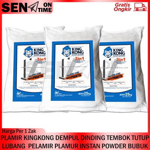 Jual [Instant] PLAMIR TEMBOK KING KONG 1 KG KILOAN KINGKONG PLAPIS CAT ...