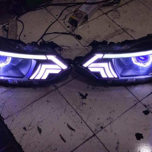 Jual lampu utama headlamp Vios gen 3 custom modif BILED kanan kiri ...