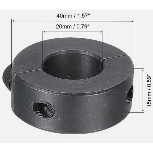 Jual Black Double Split Clamping Collar Hole Retaining Clamp Conveyor ...