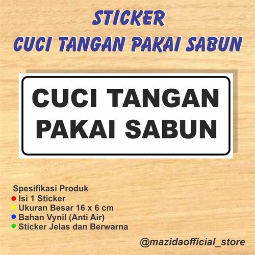 Jual Sticker Cuci Tangan Pakai Sabun Anti Air - Kota Madiun - Mazida ...