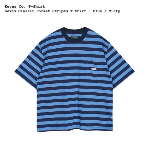 Jual Kevas Classic Pocket Stripes T-Shirts - Blue/Navy - XL - Jakarta ...
