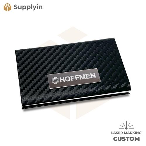 Jual Business Card Holder Tempat Kartu Nama Kulit Motif Karbon Custom ...