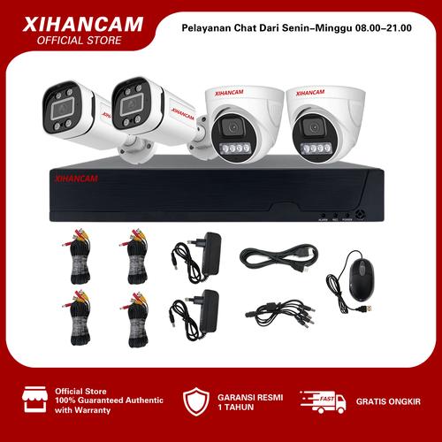 Promo XIHANCAM Paket Lengkap CCTV DVR 4CH 4 Kamera XVR 4 Channel IP ...