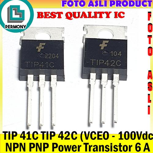 Jual TIP41C TIP42C Power Transistor 6A TIP-41C TIP-42C NPN PNP TIP41 ...
