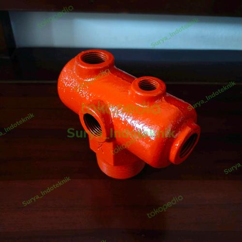Jual Terminal Manifold Dudukan Kompresor Angin 5 Lubang Outlet 1,5 Inch ...