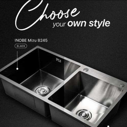 Jual Kitchen Sink 8245 INOBE BLACK/Bak Cuci Piring hitam Minimalis ...