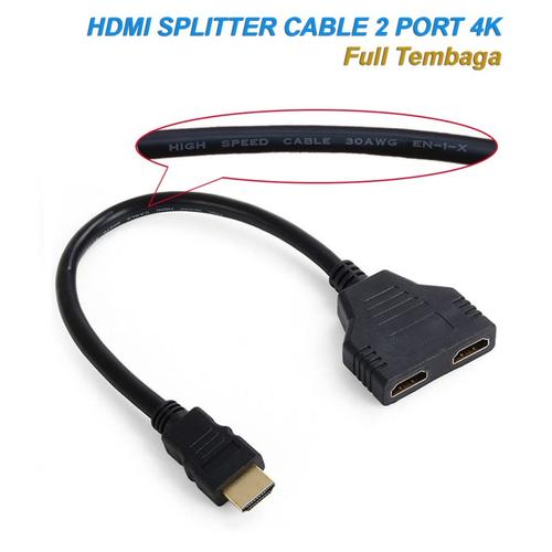 Jual Kabel HDMI Splitter 2 Port Tanpa Power 1 Input ke 2 Output ...