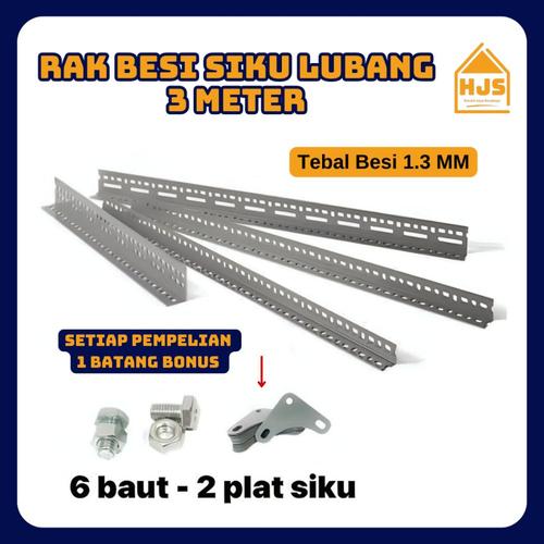 Jual [Isi 10 Pcs] Besi Siku / Rak Siku / Siku Lubang besi / siku rak ...