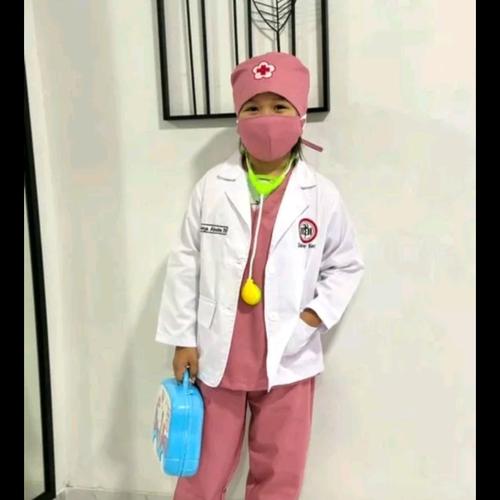 Jual Jas dokter anak + logo iddi & nama - Putih Logo, 8 - Jakarta Barat ...