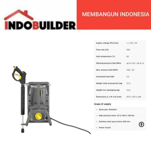 Jual KARCHER HD 5/11 CAGE KAP COLD WATER HIGH PRESSURE CLEANER - Kab ...
