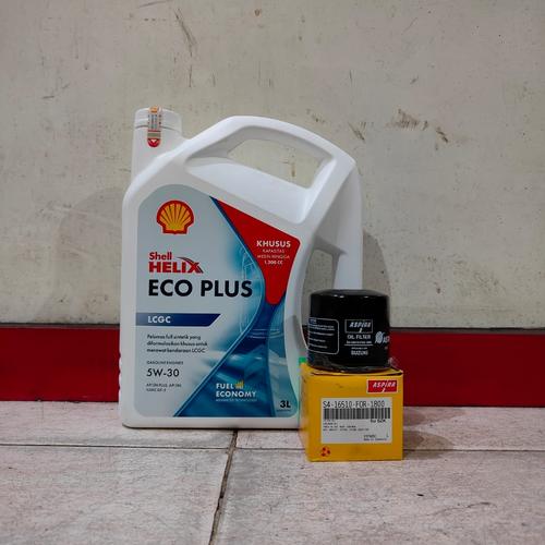 Jual Paket Oli Shell Helix Eco Plus 5W-30 Isi 3 Liter + Filter Oli ...