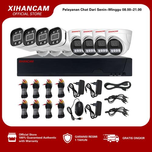 Promo XIHANCAM Paket Lengkap CCTV DVR 8CH 8 Kamera XVR 8 Channel IP ...
