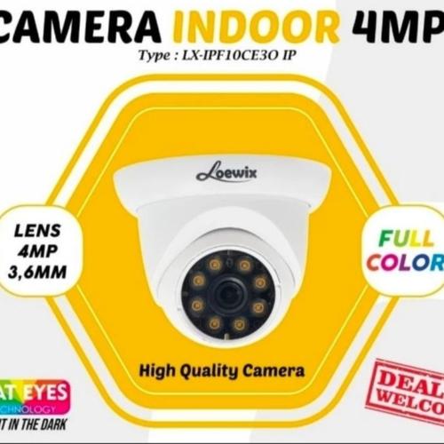 Jual IP Camera Loewix LX-IPF10CE30 IP+PoE Asli 4MP CCTV Indoor Colorvu ...