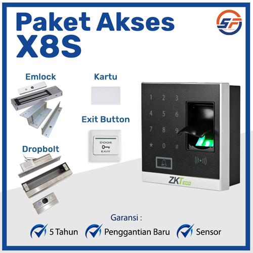 Jual Paket Akses Kontrol Pintu X8S Access Control Door Fingerprint ...