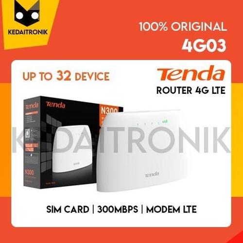 Jual TENDA 4G03 4G LTE VoLTE Wireless Modem Router 300Mbps Sim Card ...