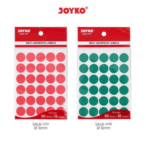 Jual Label Bulat Warna Joyko / Joyko Sticker Self Adhesive Labels SALB ...