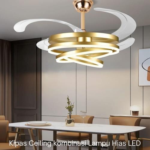 Jual LAMPU KIPAS HIAS LED LAMPU PLAFON KOMBINASI KIPAS CEILING MEWAH ...
